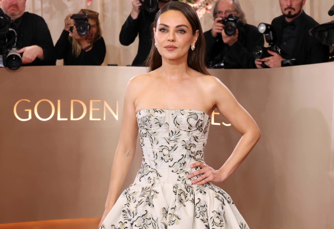 Mila Kunis Returns To 2026 Golden Globes Red Carpet