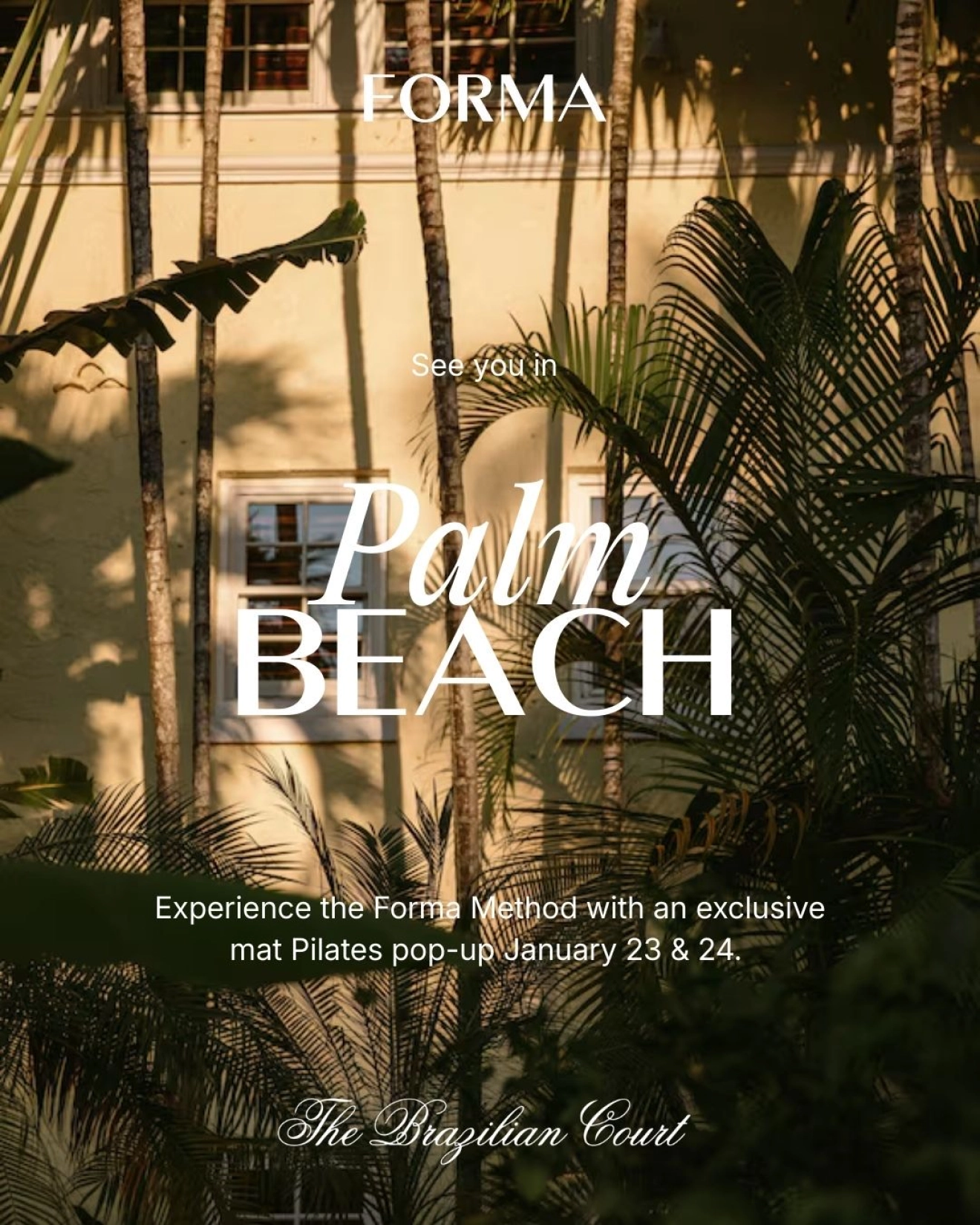 Forma Pilates Debuts Palm Beach Residency at The Brazilian Court