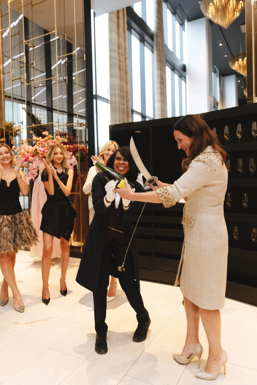 Mira Couture at St. Regis Chicago Fashion Week Sabrage - Modern Luxury