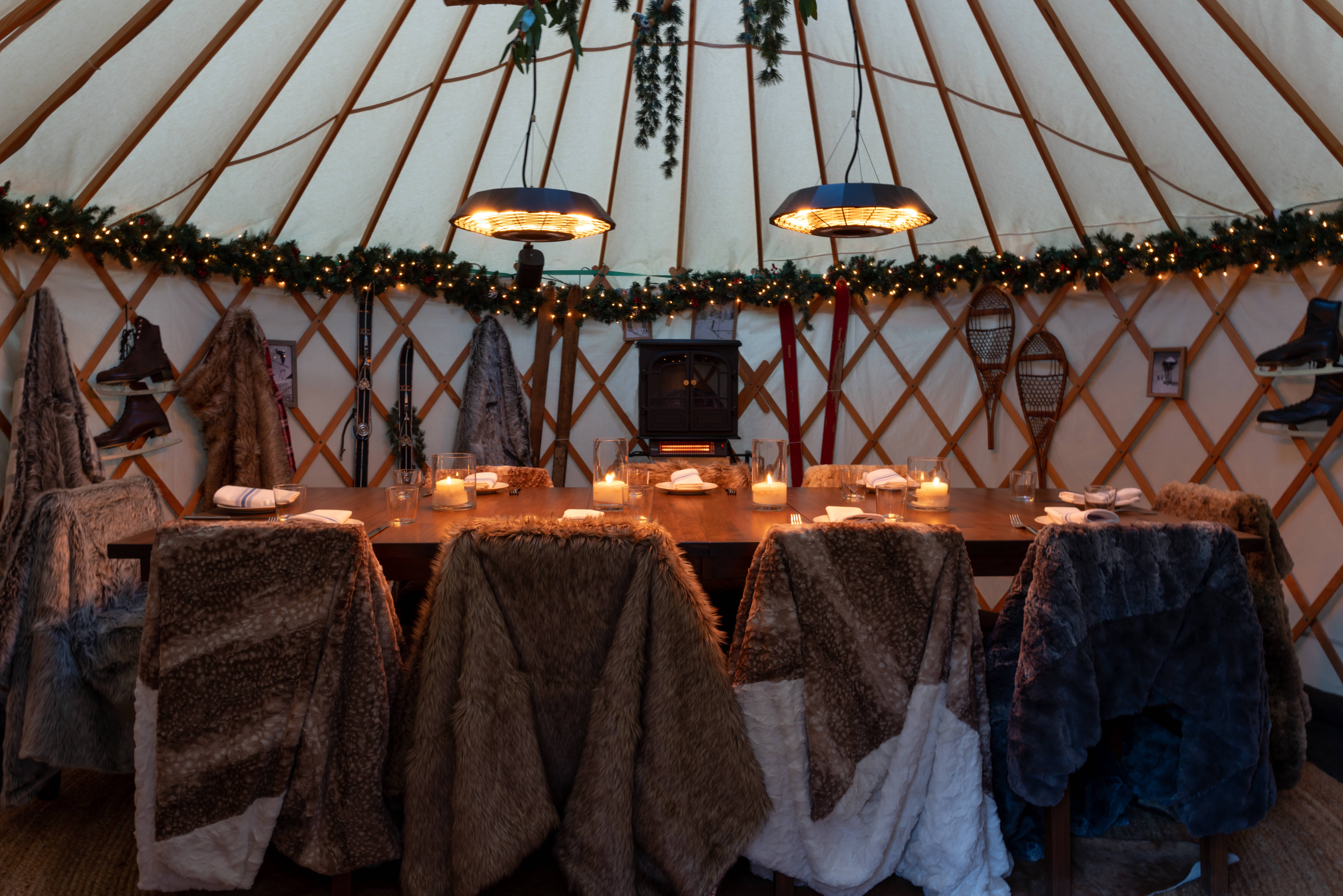 Luxury Yurts Dining Experience at Duemani