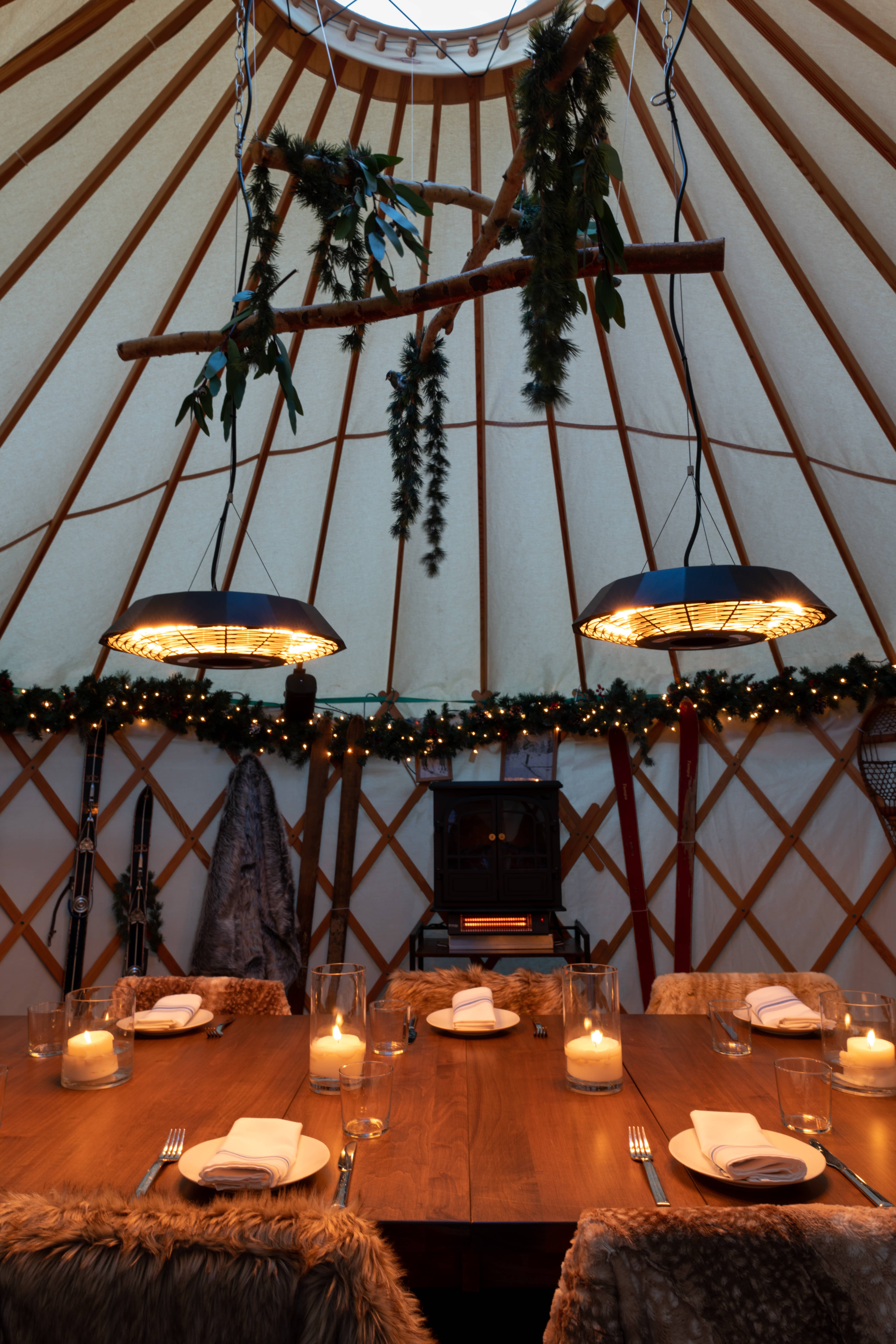 Luxury Yurts Dining Experience at Duemani