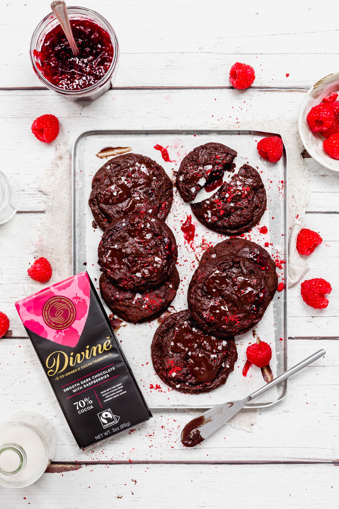 Decadent Vegan Raspberry Stuffed Brownie Cookies Recipe