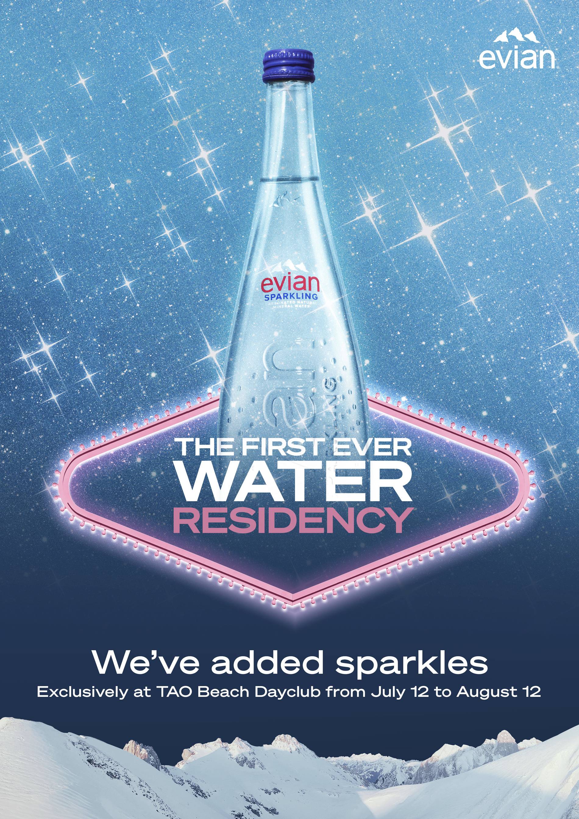 Evian Sparkling Water Makes Splash in Las Vegas