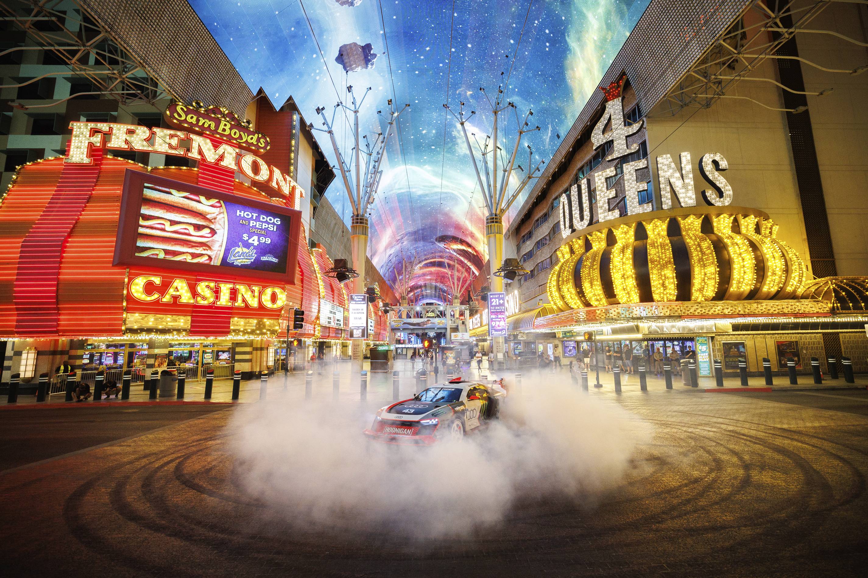 Ken Block Takes on the Las Vegas Strip with Hoonitron