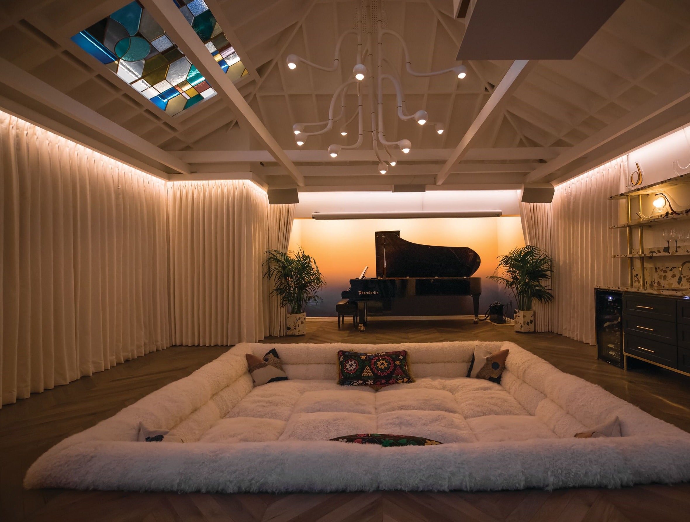 West Hollywood's Stunning Garage-to-Entertainment Room Transformation