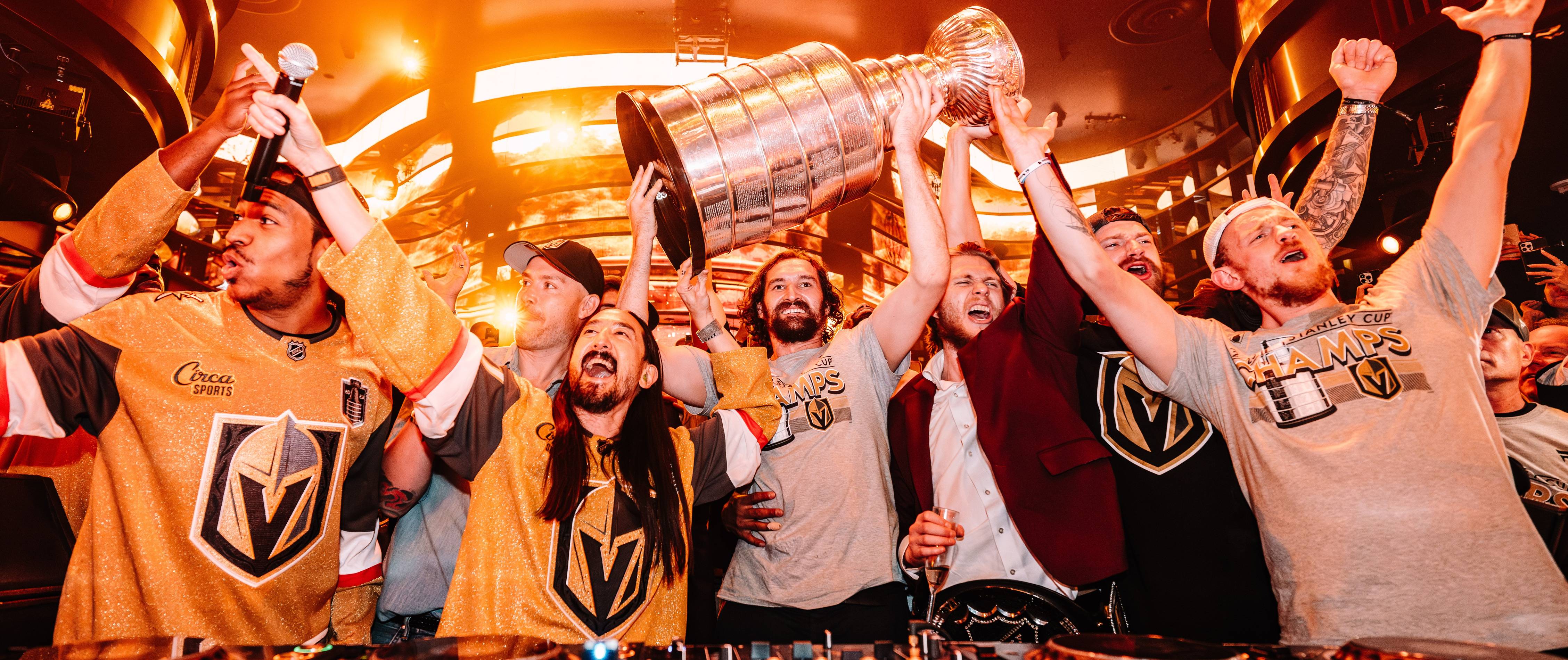Vegas Golden Knights Celebrate Stanley Cup Win with Aoki