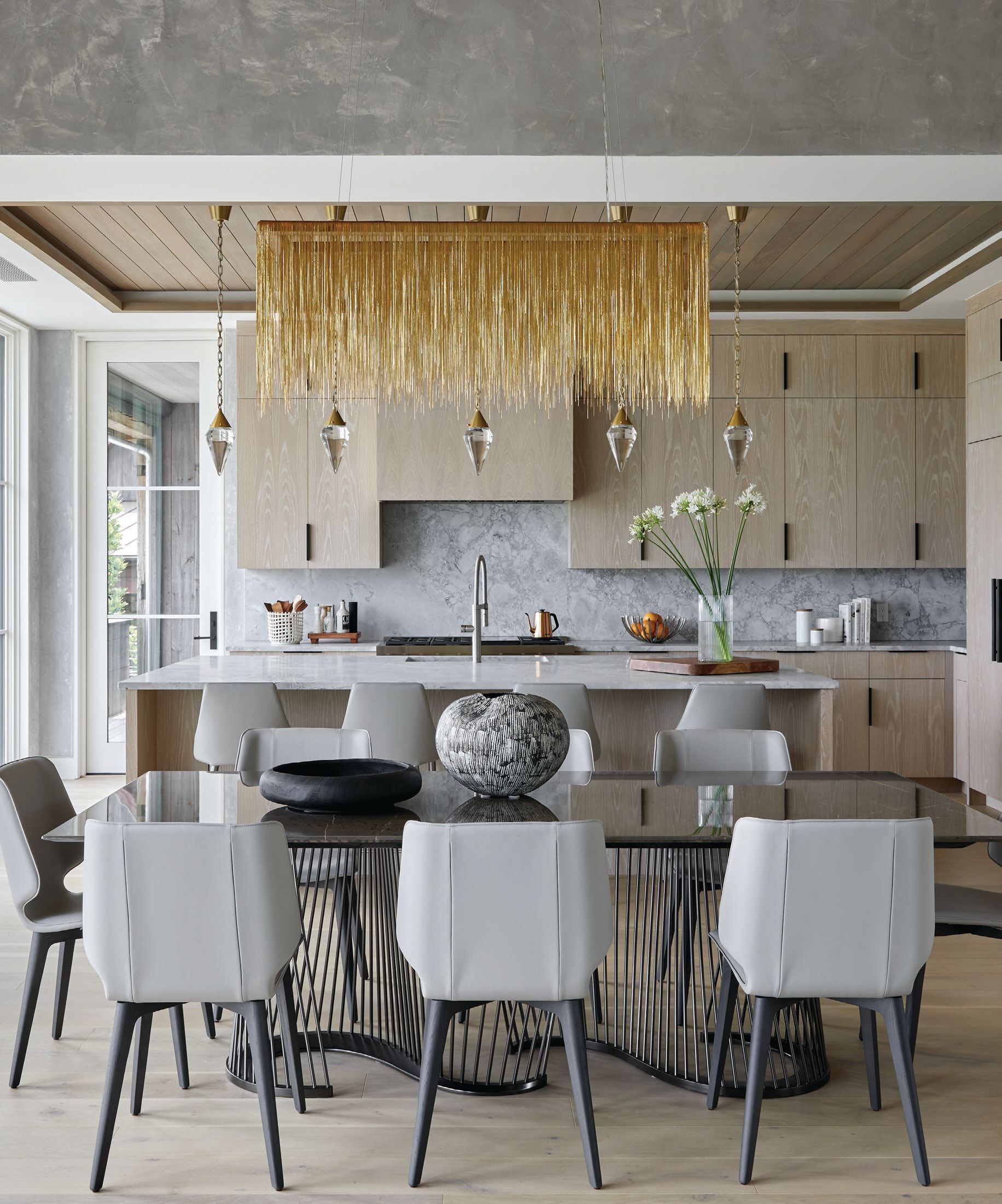 Elegant Kitchen Lighting & Design Inspiration in NY Home