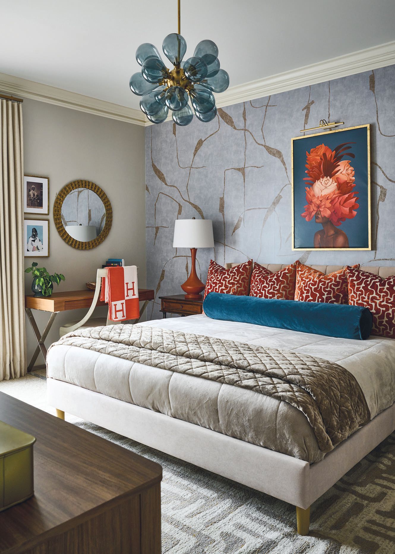 Revitalizing a Tudor Home with Bold Colors and Art