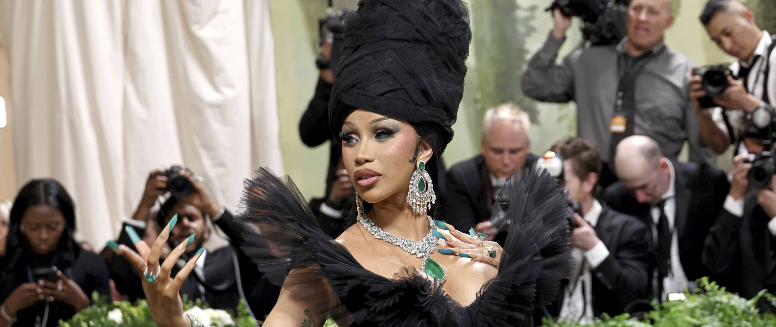Cardi B Stuns at Met Gala 2023 in Bold Black-Widow Gown