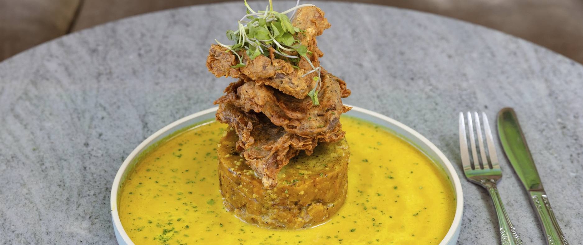 Vegan Mushroom Mofongo with Curry Sauce Recipe | HAAM NYC
